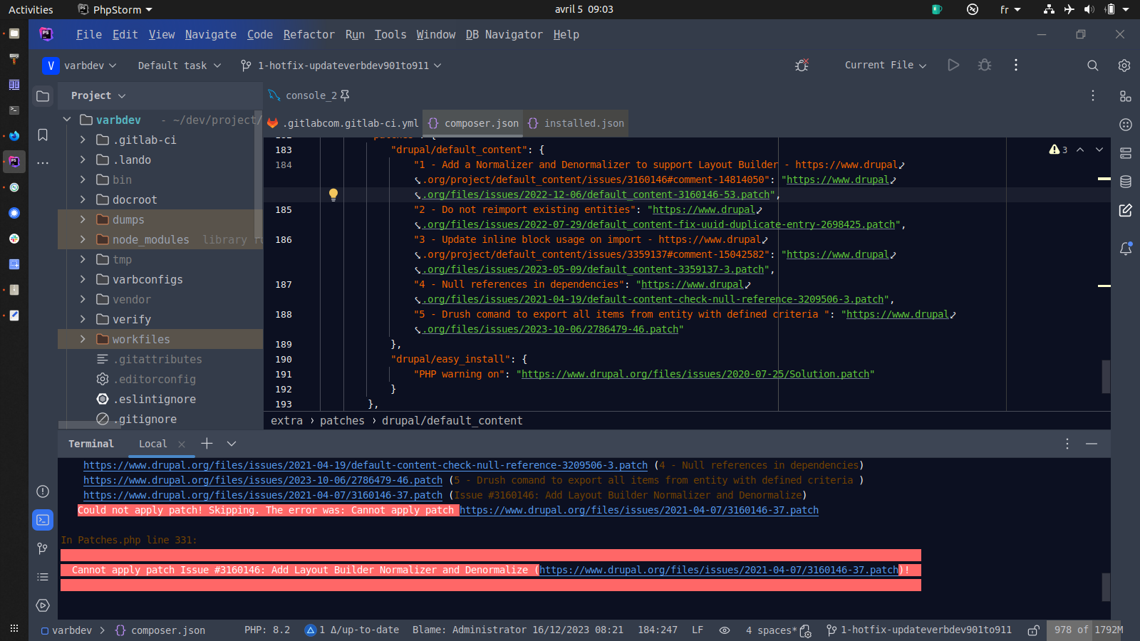 Patch-ignore IS NOW ignoring specified patch [#3438828] | Drupal.org